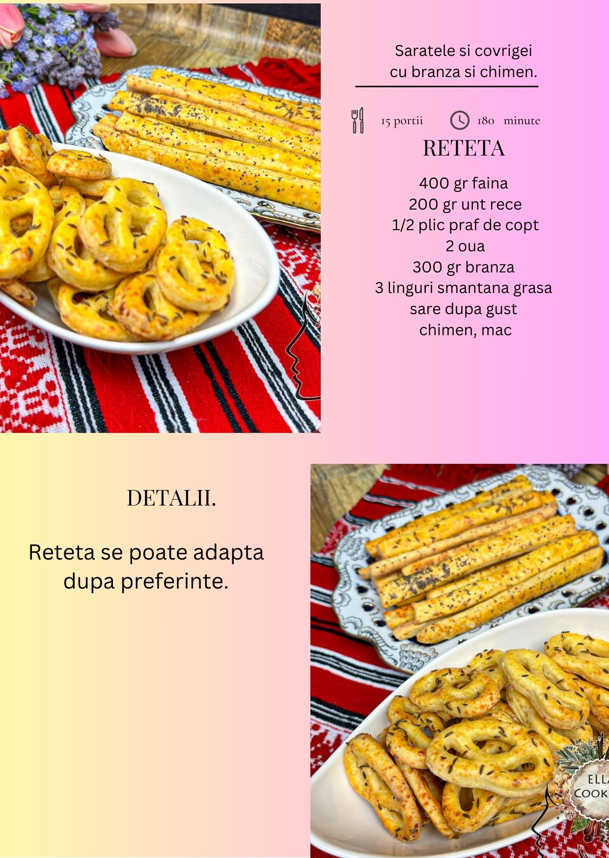 Saratele si covrigei cu branza si chimen. – Ella Cooking