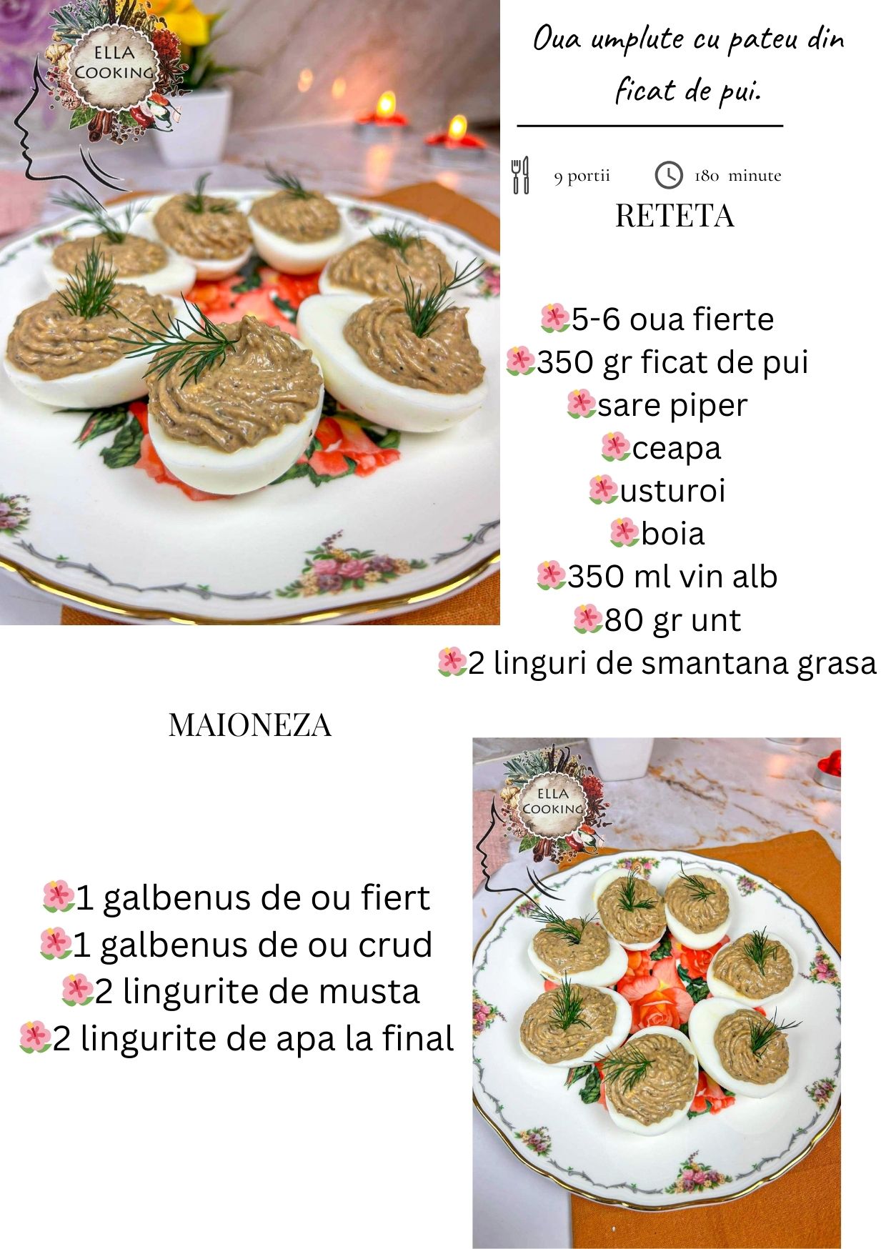 Oua Umplute cu pateu din ficat de pui facut in casa! – Ella Cooking